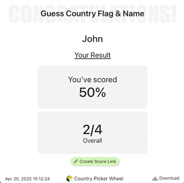 Country Picker Wheel - Pick a Random Country with Spinner