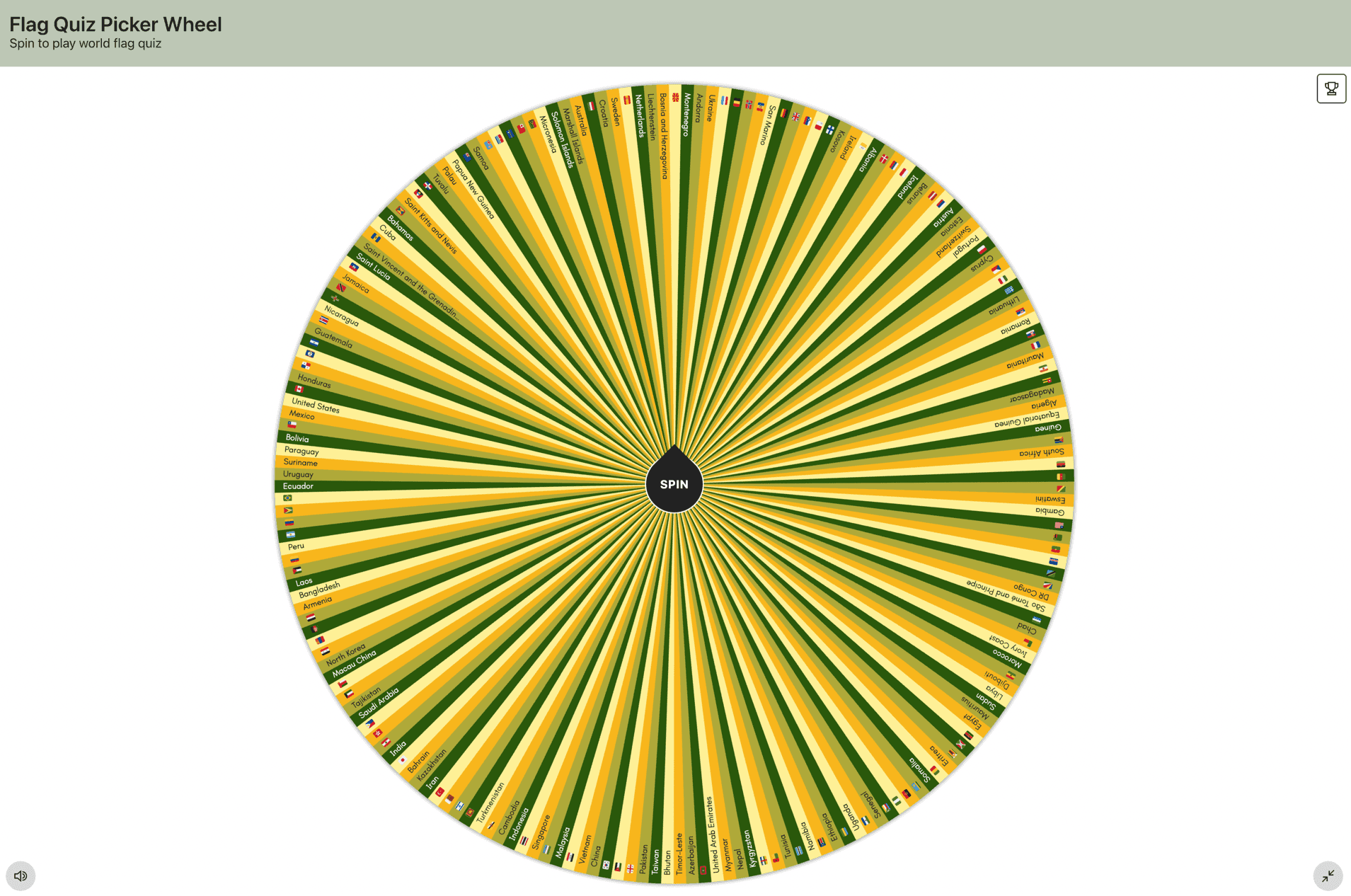 Country Flag Quiz Generator | Flag Quiz Picker Wheel
