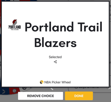 NBA Picker Wheel - A Random NBA Team Generator by Spinning