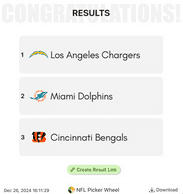 NFL Picker Wheel - Pick a Random NFL Team with Spinner