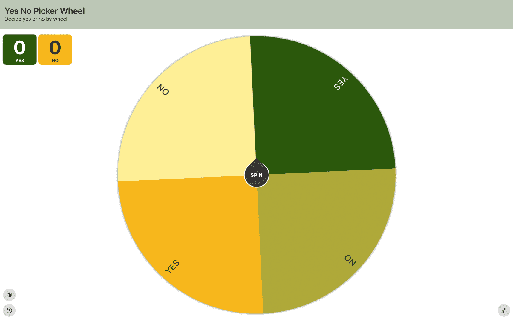 Yes No Picker Wheel - Get Yes or No Answer by Spinning