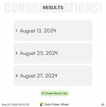 Date Picker Wheel - Generate Random Date by Spinning