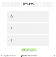 Letter Picker Wheel - Generate Random Letter from A to Z